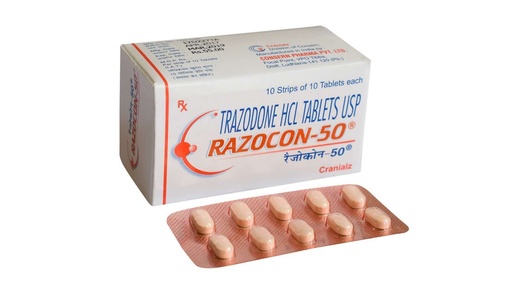 Trazodone HCl Tablets (RAZOCON) – CONSERN PHARMA